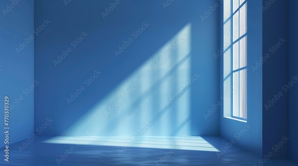 Abstract blue studio background for product presentation. Backdrop with ...