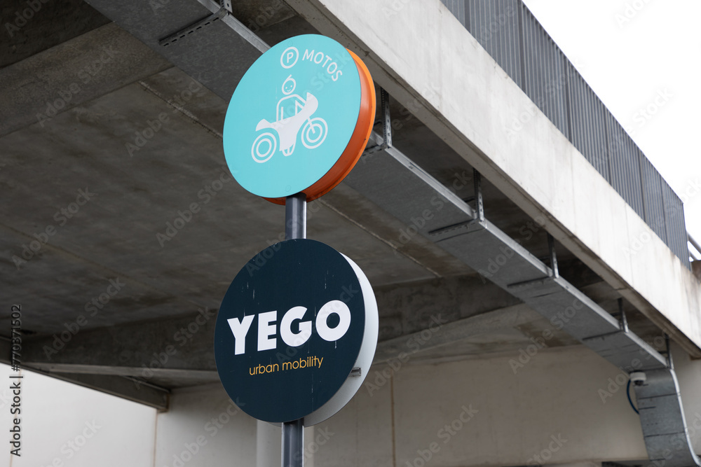 yego logo text and brand sign e-scooter urban rent share french ...