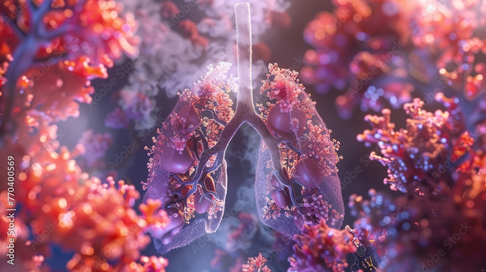A creative visualization of COPD and emphysema, highlighting the ...