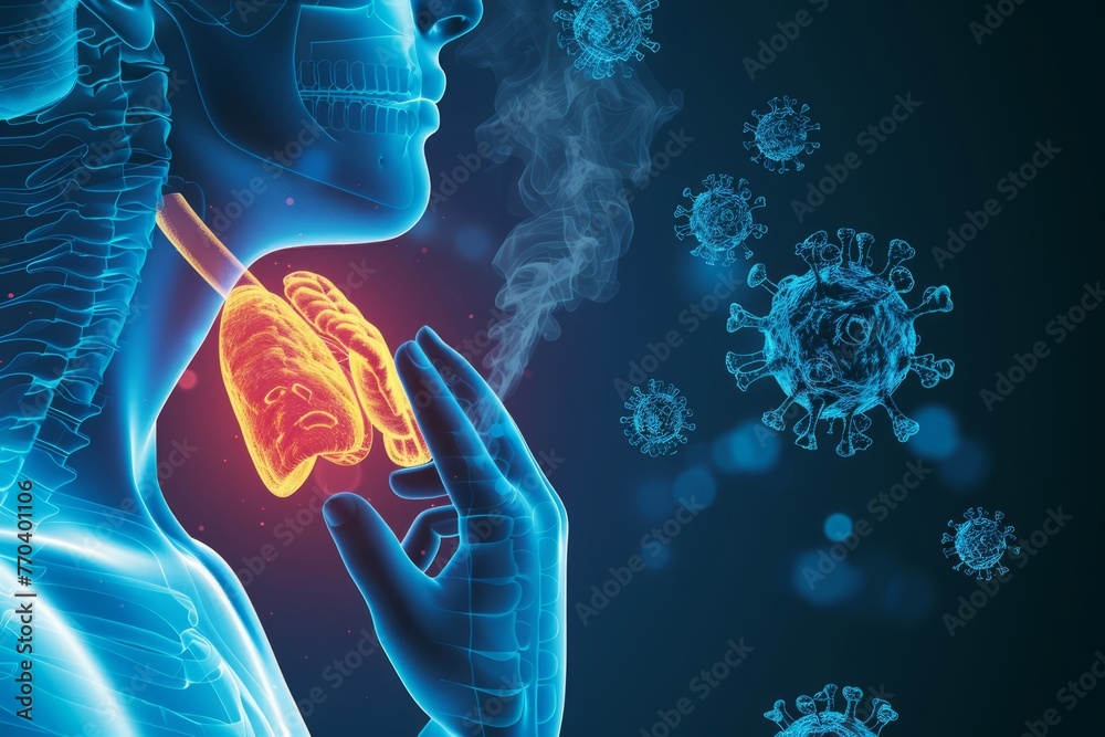 An educational poster displaying common COPD exacerbation triggers like ...