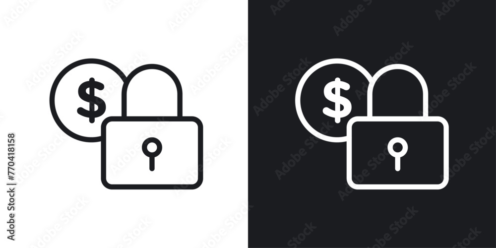Fixed Income and Price Lock Icons. Budget Stability and Cost Assurance ...