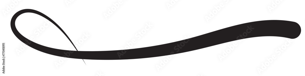 Swash swoop and swish calligraphy sign. Underlines hand drawn stroke ...