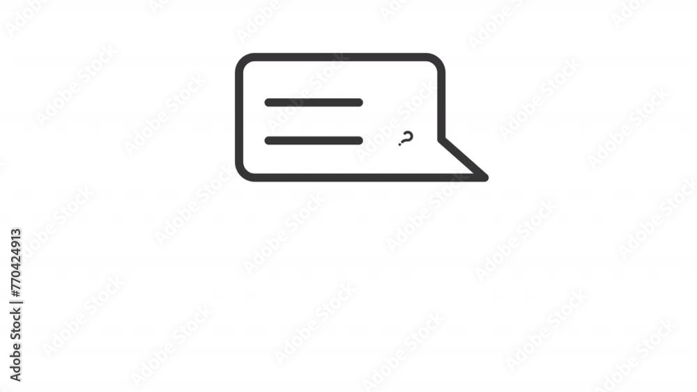 Video „Conversation line animation. Dialog animated icon. Speech ...