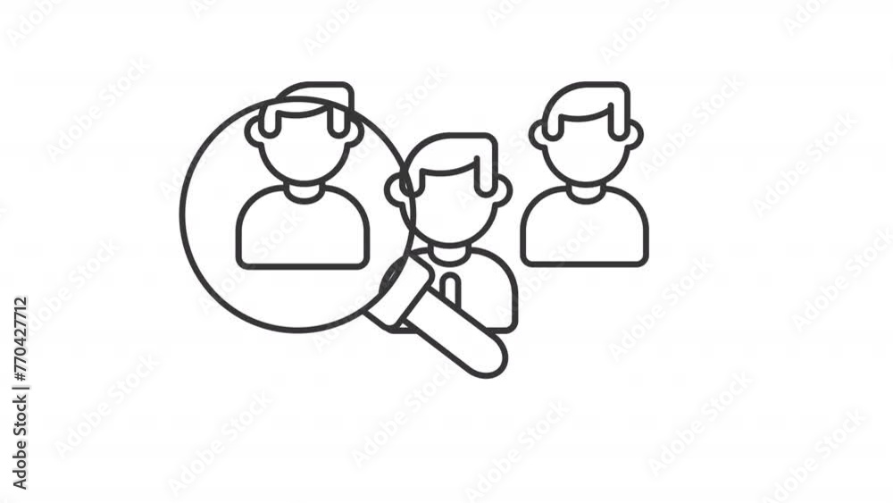 Vídeo do Stock: Candidate selection line animation. Worker recruitment ... Vídeo do Stock: Candidate selection line animation. Worker recruitment ...