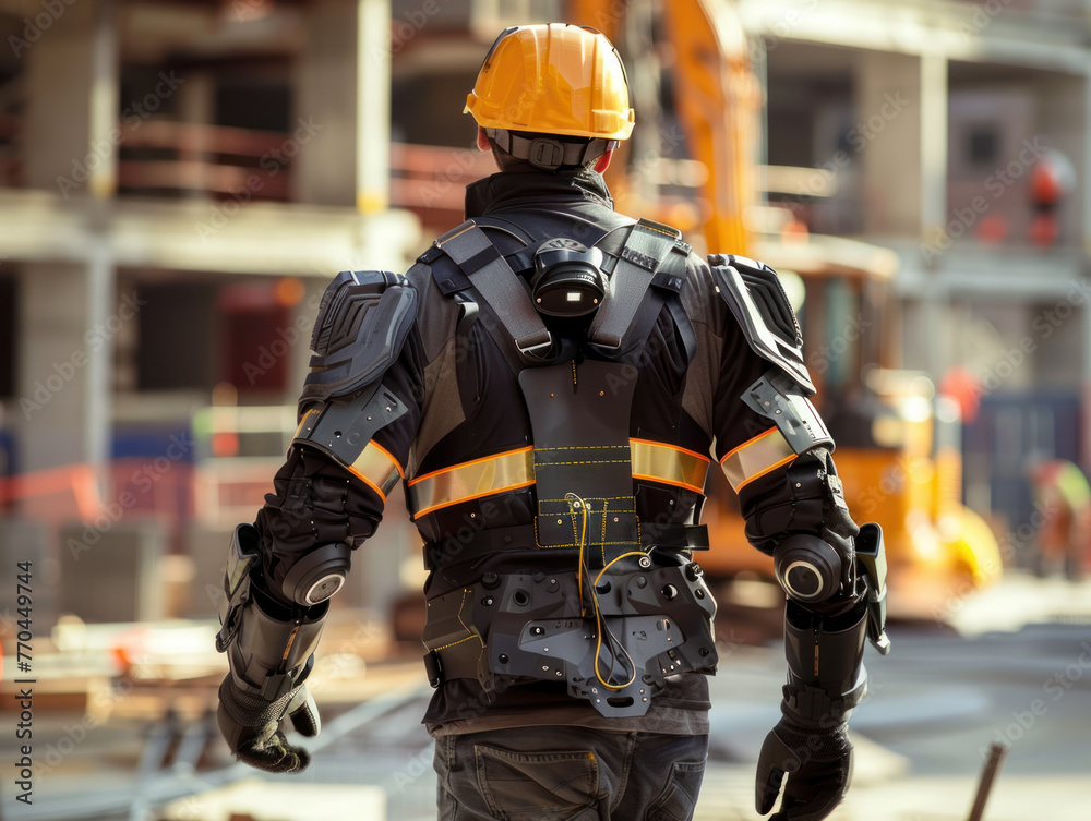 High-tech construction exoskeletons, workers wielding unprecedented ...