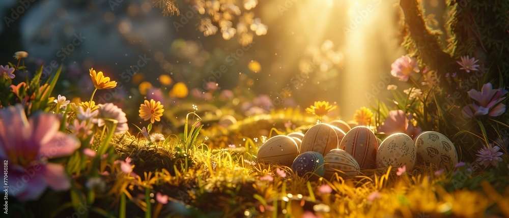 A religious Easter themed animated GIF for social media posts Stock ...