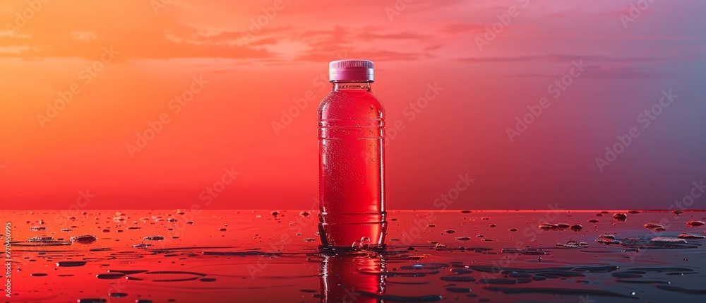 A sports drink ad with a gradient background that gives a sense of ...
