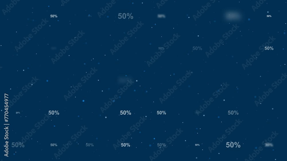 Template animation of evenly spaced 50 percent symbols of different ...