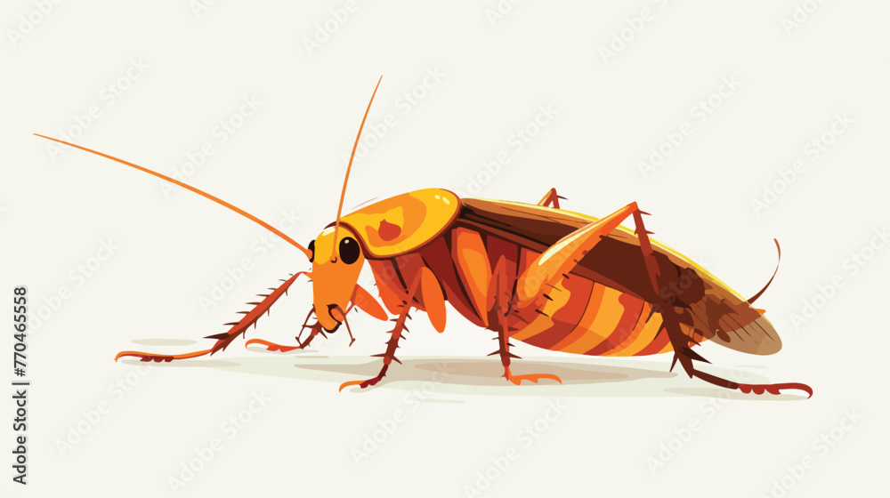 Cartoon Cute cockroach cartoon on white background Stock Vector | Adobe ...