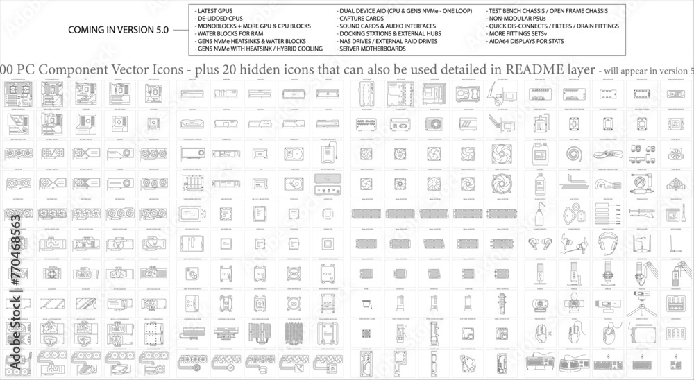 200 PC Component Icons for Custom Built Computer Systems (version 4 ... 200 PC Component Icons for Custom Built Computer Systems (version 4 ...