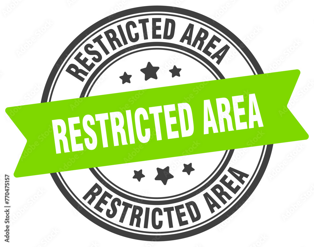 restricted area stamp. restricted area label on transparent background ...