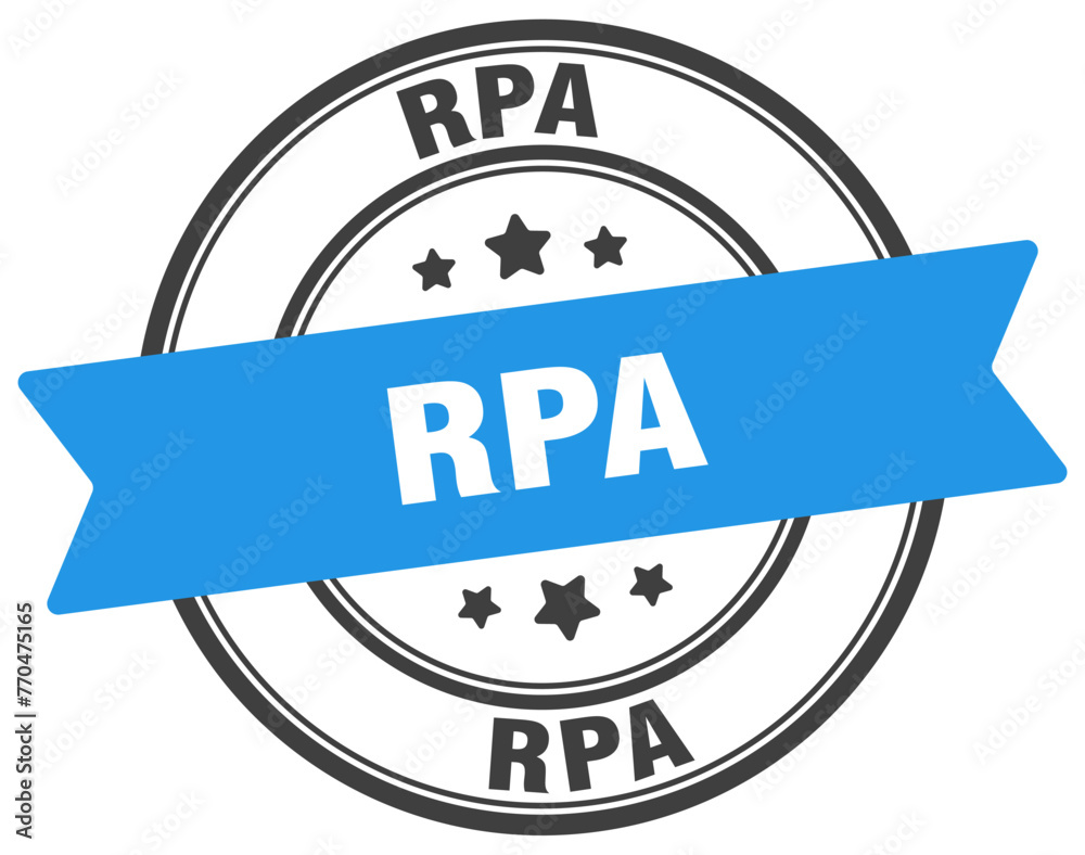rpa stamp. rpa label on transparent background. round sign Stock Vector ...