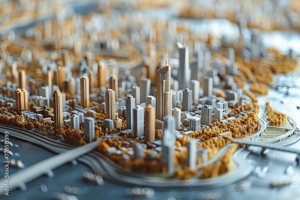 Architects in a cutting-edge urban planning workshop are crafting ...