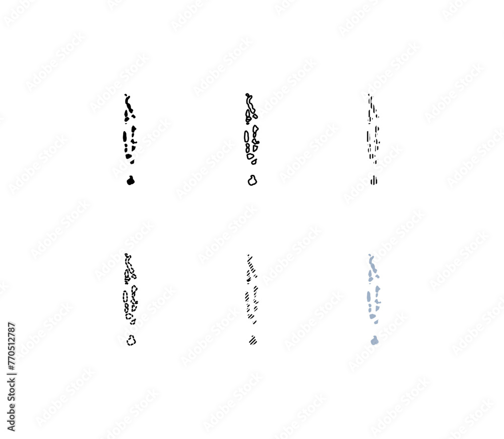 Outline map of the Maldives. Map of the Maldives. Linear style. Vector ...