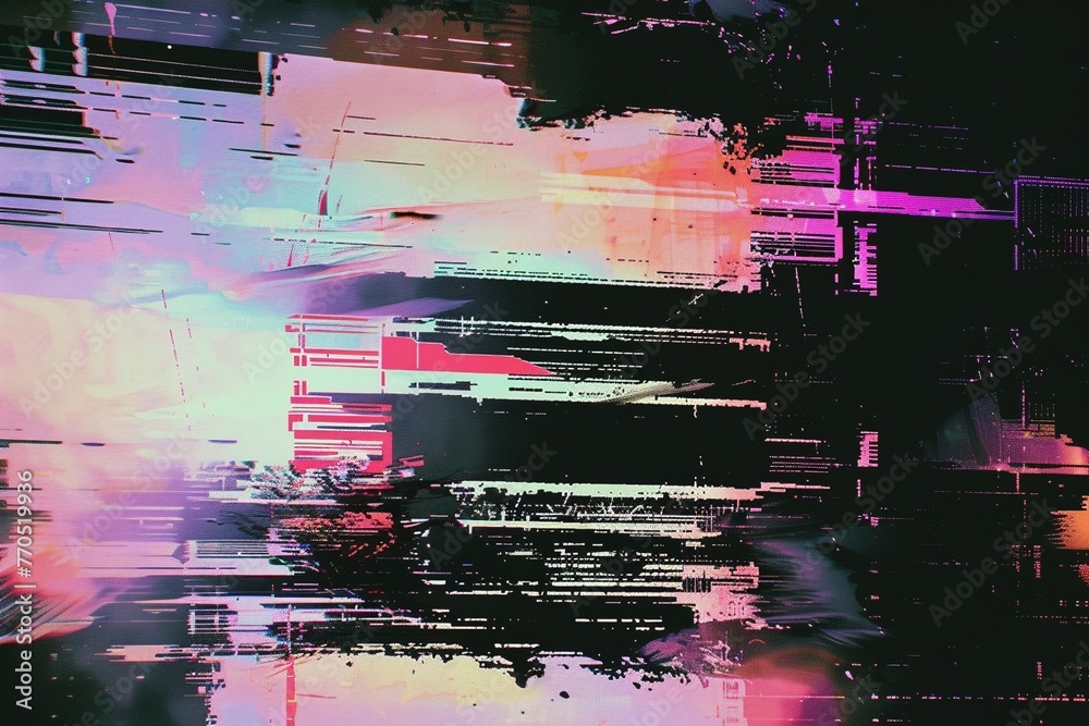 Digital dreamscape: A 4K image warps and distorts with nostalgic VHS ... Digital dreamscape: A 4K image warps and distorts with nostalgic VHS ...