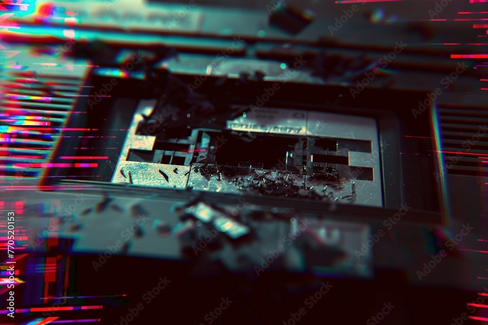 A blast from the past: A vibrant 4K image explodes with VHS glitch ...