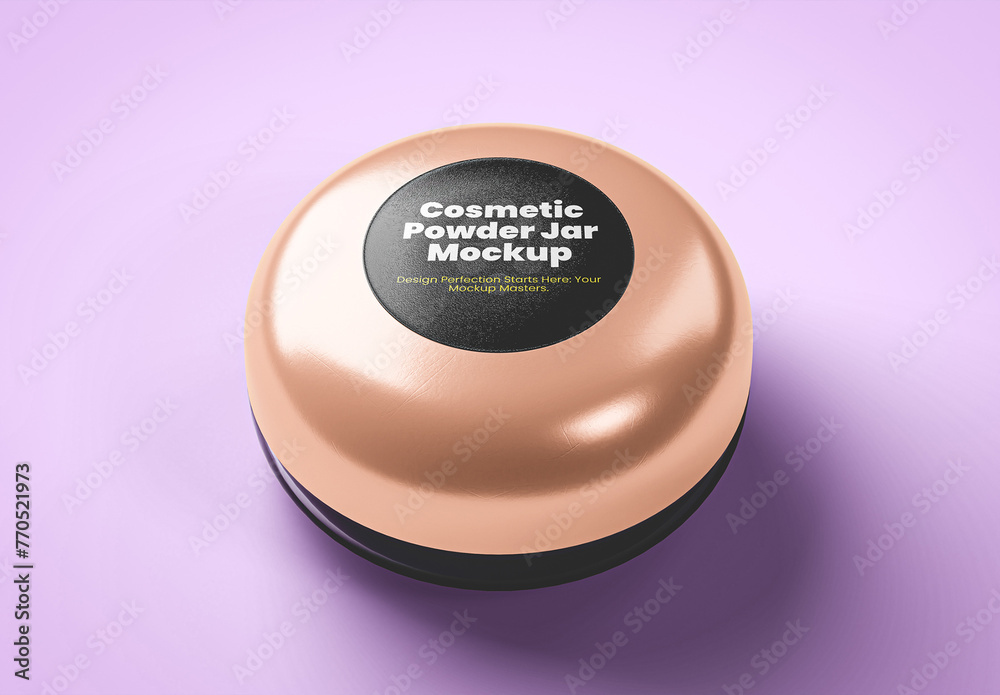 Cosmetic Powder Jar Mockup Stock Template | Adobe Stock