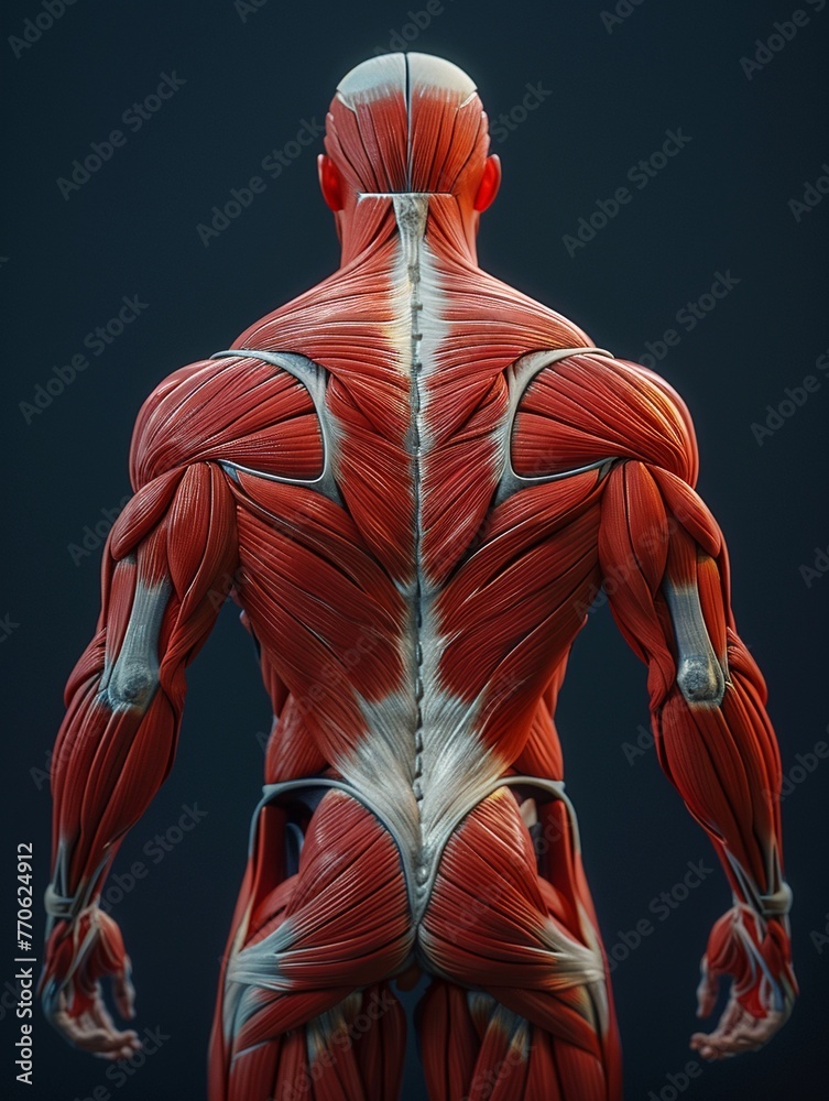 Illustrate the anatomy of the deep muscles of the back, including the ...