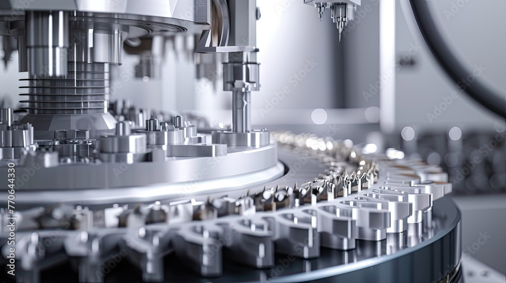 Circular Saw Blade Sharpening Machine 8K 3D Rendered. High-Resolution ...