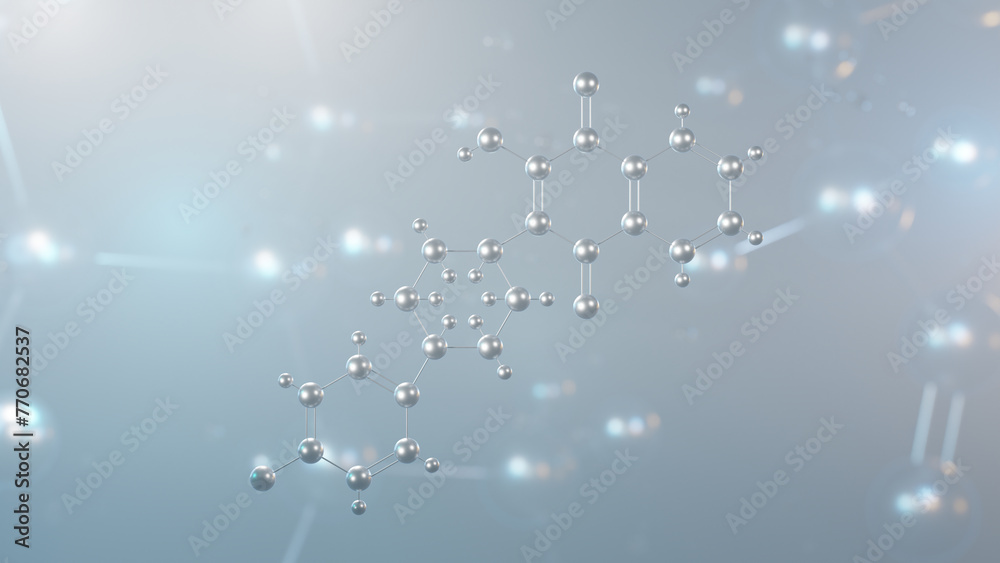 atovaquone molecular structure, 3d model molecule, antimicrobial ...
