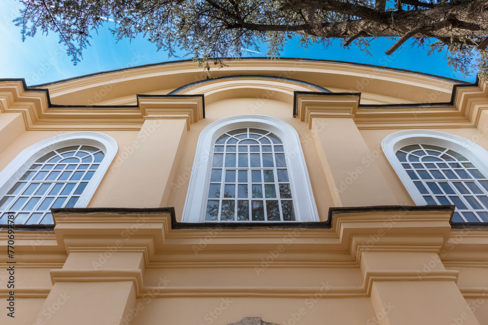Uskudar Altunizade Mosque. A detail view from the outside of Altunizade ...