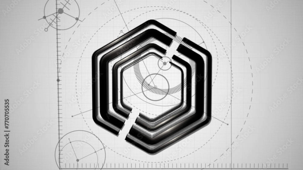 Technical Drawing Logo Reveal Stock Template | Adobe Stock