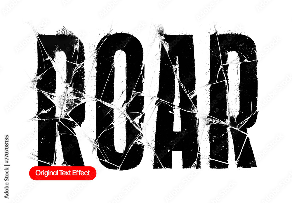 Crash Displacement Text Effect Mockup Stock Template | Adobe Stock