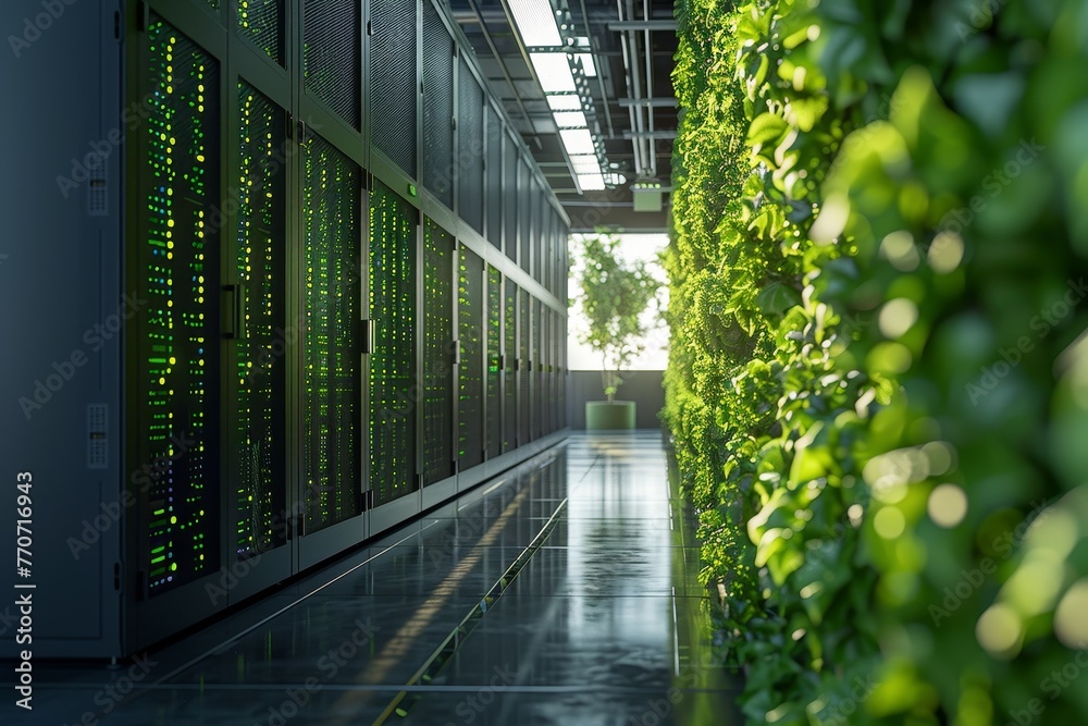 Green Data Center Sustainability, a green data center. Stock ...