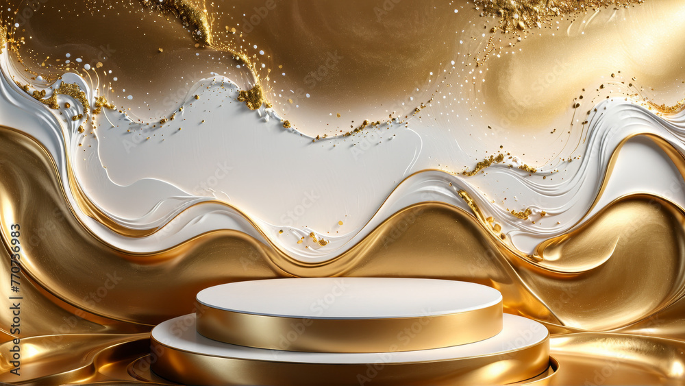 Gold Display Background, elegant light premium product podesta, luxury ...