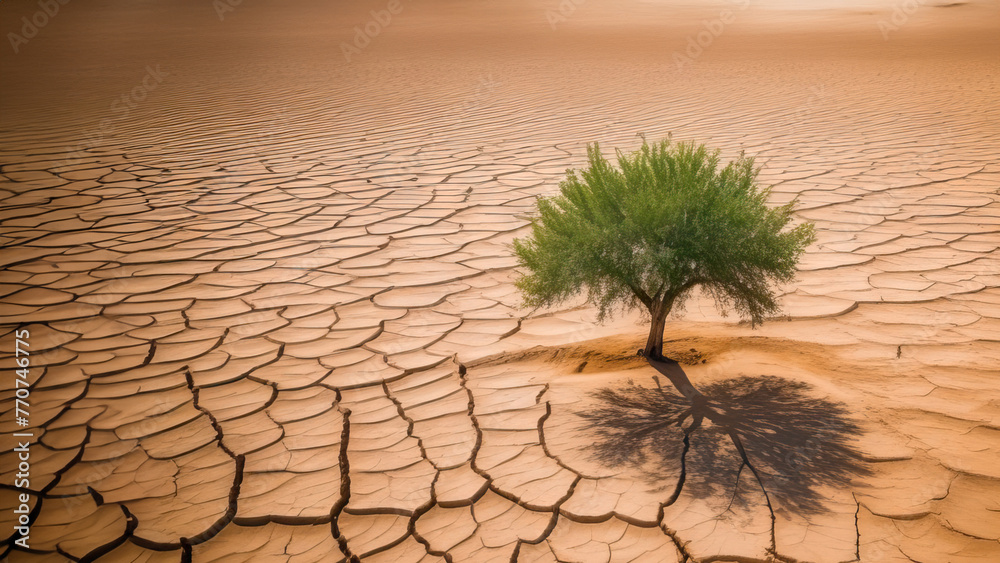 The only ones Drought-resistant evergreen 'Ghaf' trees (Prosopis ...