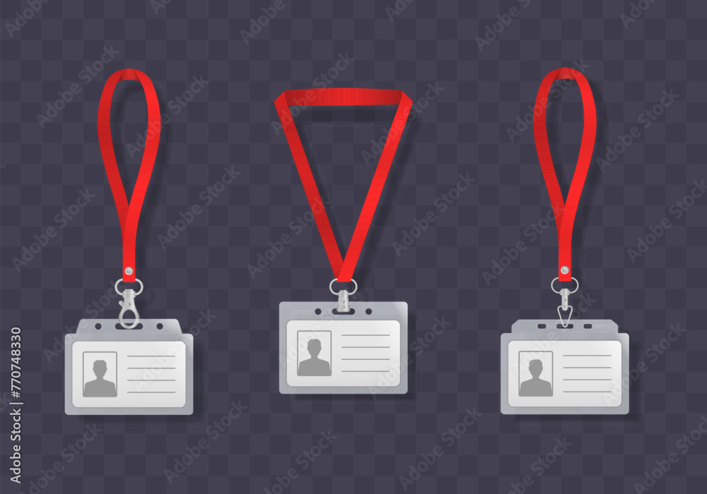 Corporate card key, personal security badge, press event pass template ...