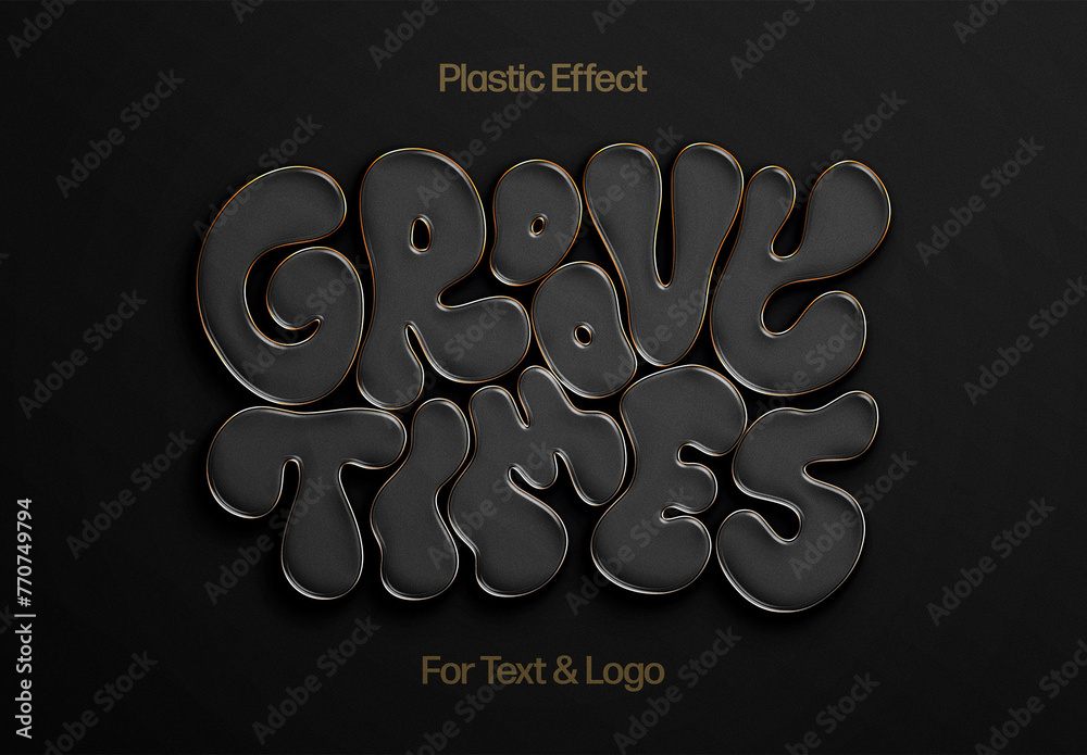 Plastic Text And Logo Effect Mockup Stock Template | Adobe Stock