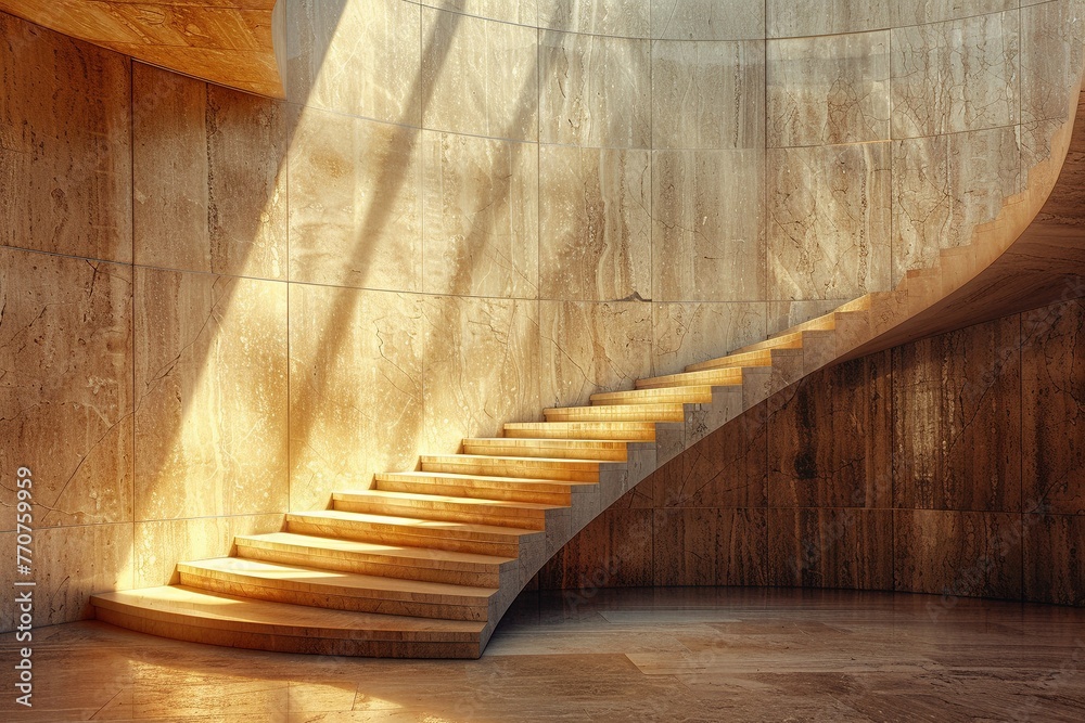 Monumental Steps: An awe-inspiring monument unfolds. Grand limestone ...