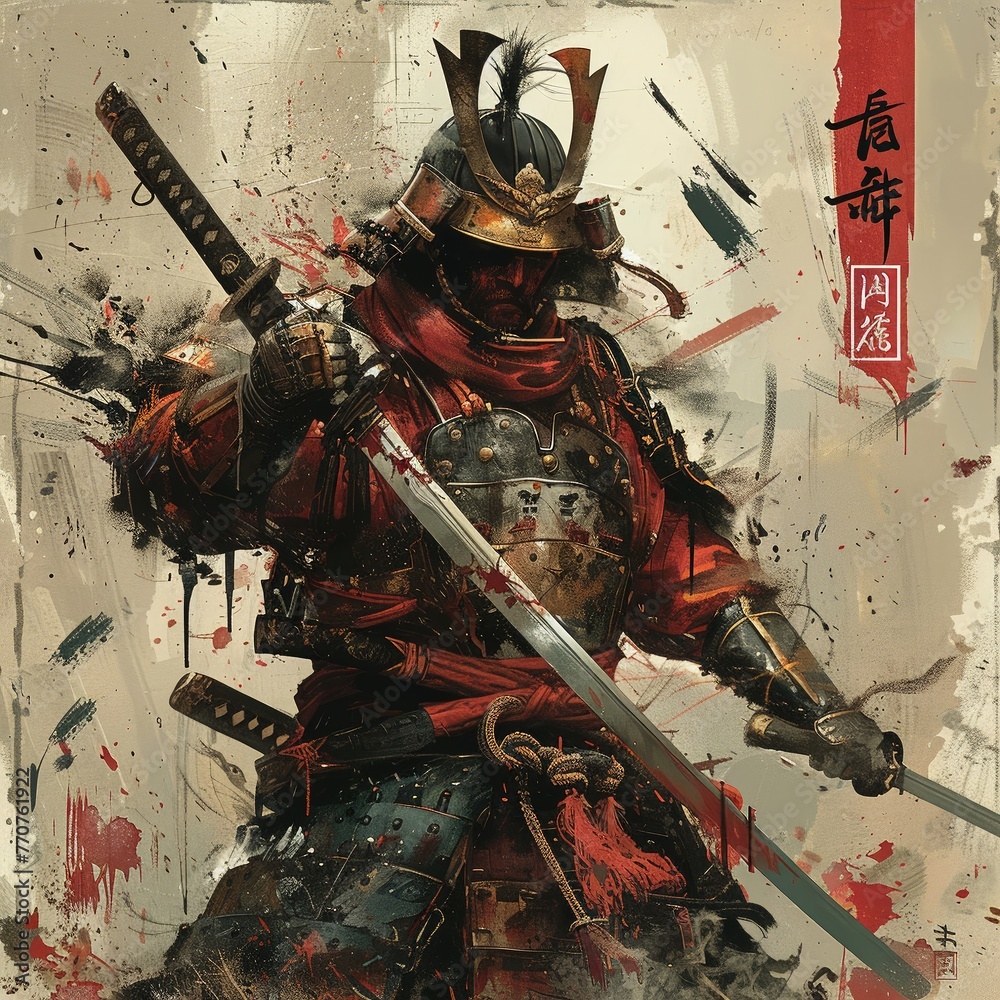 Amidst the chaos of battle the samurai warrior adheres to the strict ...