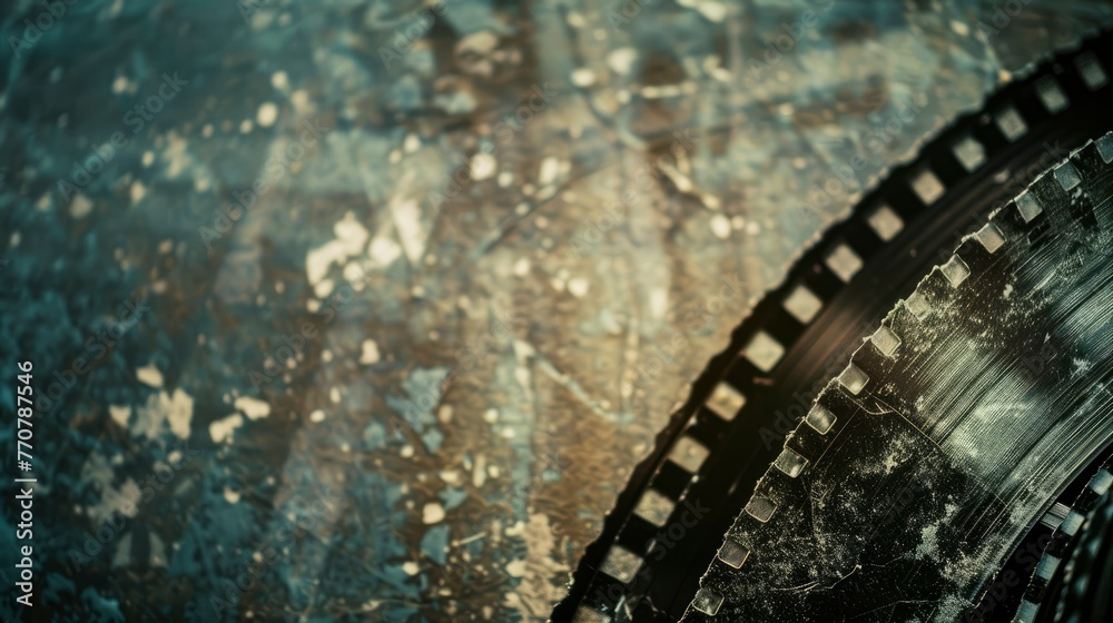 Dusty scratched and scanned old film texture - generative ai Stock ...