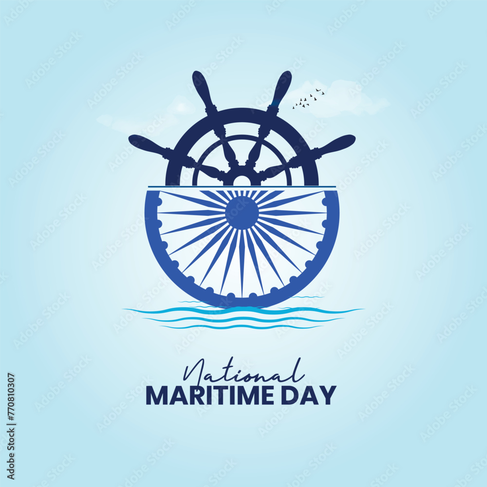 National Maritime Day Design Template, The Indian Navy's maritime ...