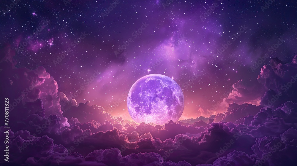 ภาพประกอบสต็อก fantasy night sky wallpaper 4k. cloudy night sky with ...