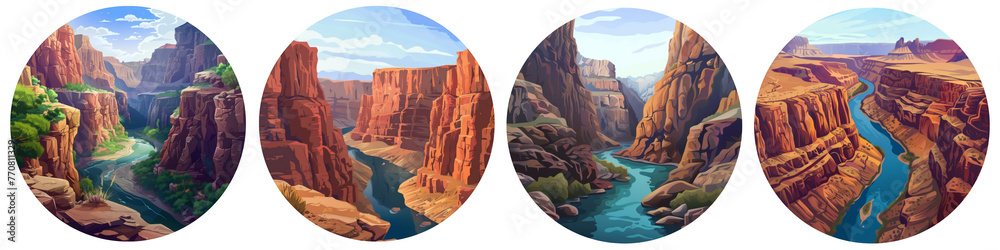 Gorges clipart collection, symbol, logos, icons isolated on transparent ...