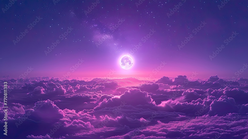 fantasy night sky wallpaper 4k. cloudy night sky with moon 4k wallpaper ...