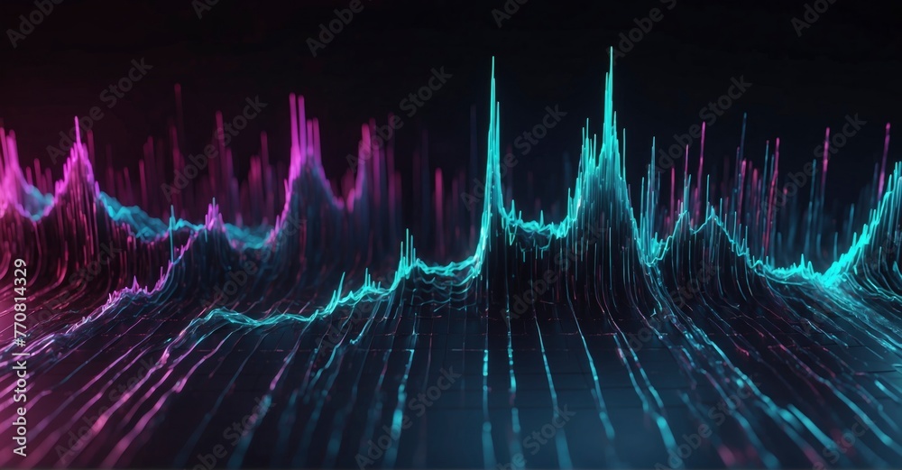 High-quality abstract digital waveform with detailed sound wave ...