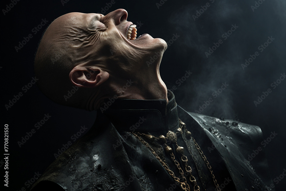 Generative AI picture of monastery sister nun priest cursed possessed ...