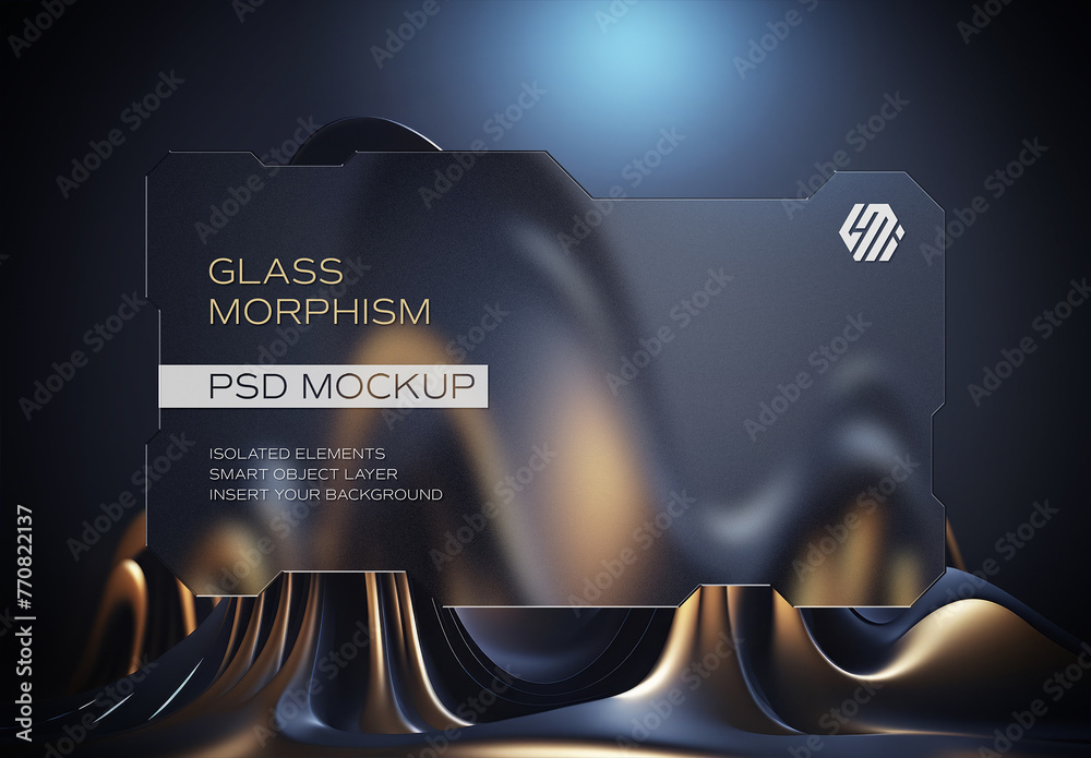 Futuristic Transparent Glass Morphism Mockup. Generative Ai Background ...