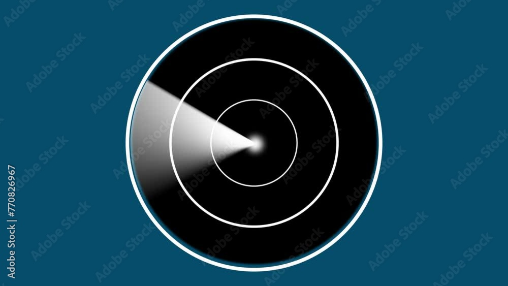 Digital realistic radar with targets on monitor in searching. Air ...