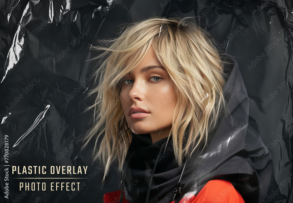 4 Plastic Bag Photo Effect Overlays Mockup Generative Ai Stock Template Adobe Stock