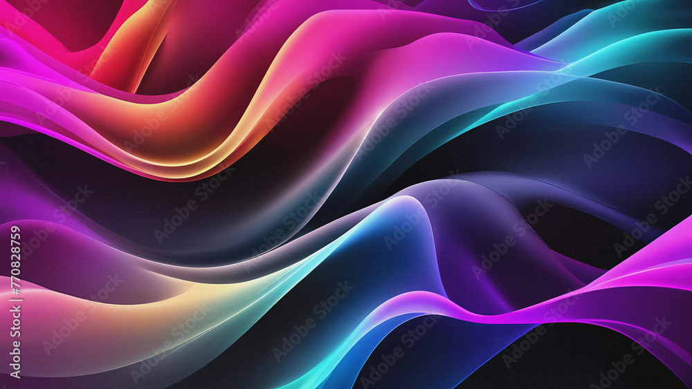 Ilustración de Olas Moradas y Azules: Textura Suave como Seda y Raso ...