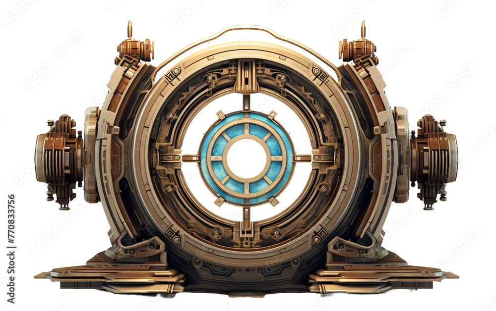 Retro Sci-Fi Dimensional Portal Generator, Antique Style Isolated On ...