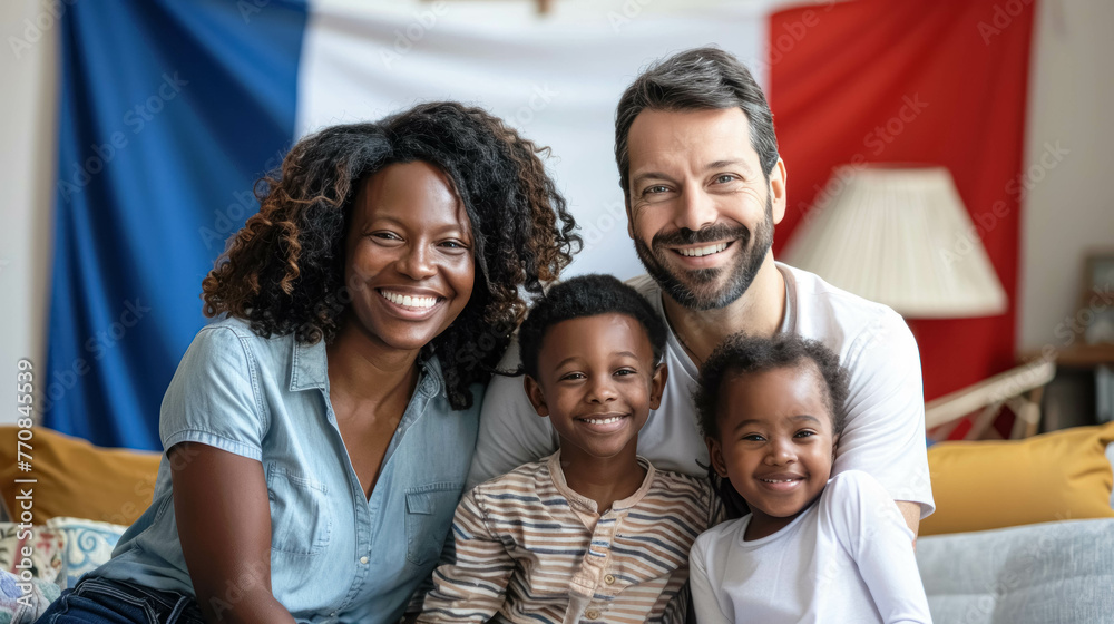Diversity In French Family With French Black Mom, French Dad and Their ...