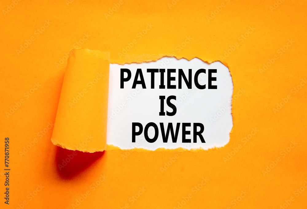 Patience is power symbol. Concept words Patience is power on beautiful ...
