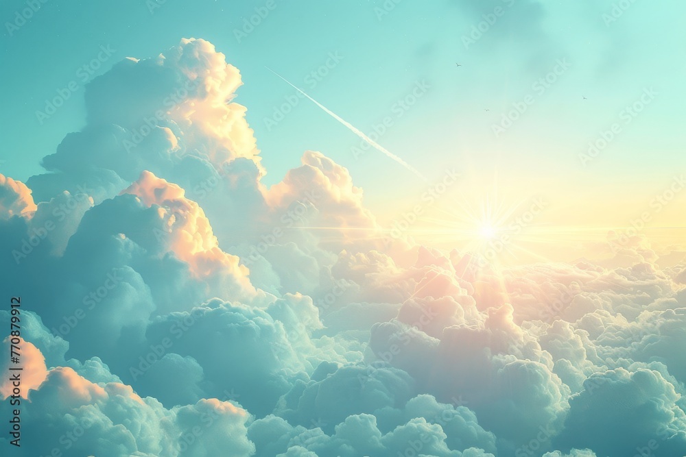 In a serene world where security drones hover above, a comet's tail ...