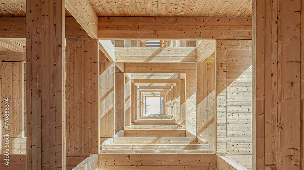 Emphasizing the strength and efficiency of cross-laminated timber ...